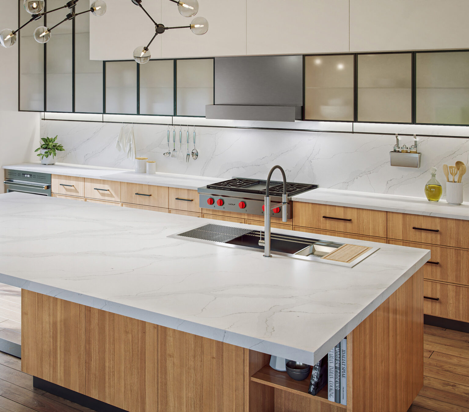 Calacatta Athena StratusQuartz Kitchen | Stratus Surfaces